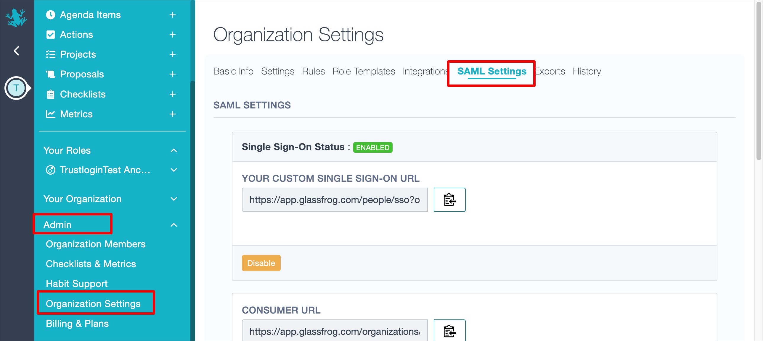 GlassFrog のSAML JIT設定方法 – サポート − GMOトラスト・ログイン